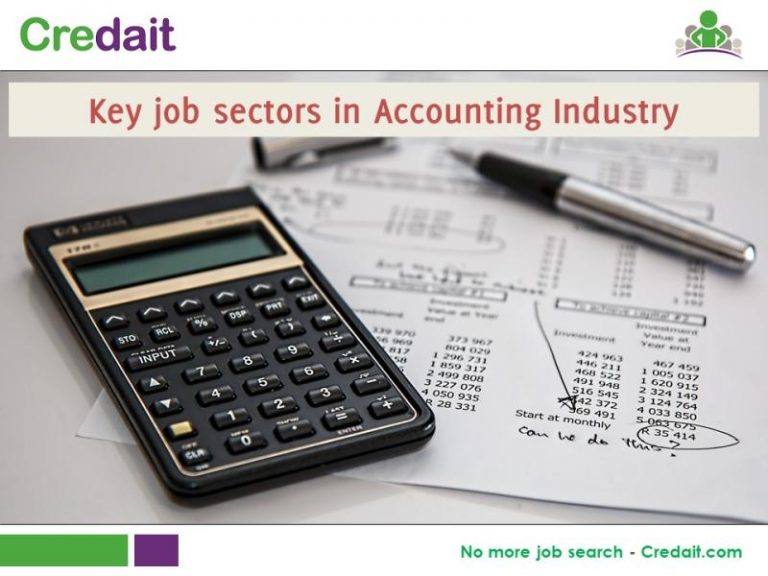Key job sectors in Accounting Industry | Credait